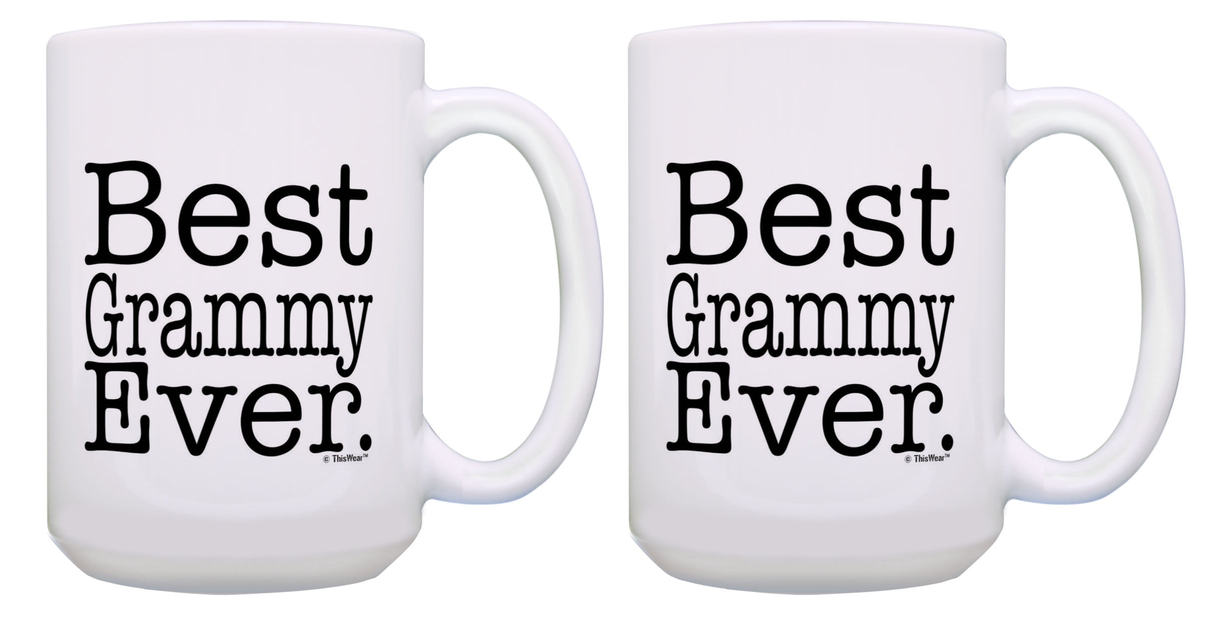 ThisWear Best Grammy Gifts Best Grammy Ever Mug Set Grammy Cups 2 Pack ...