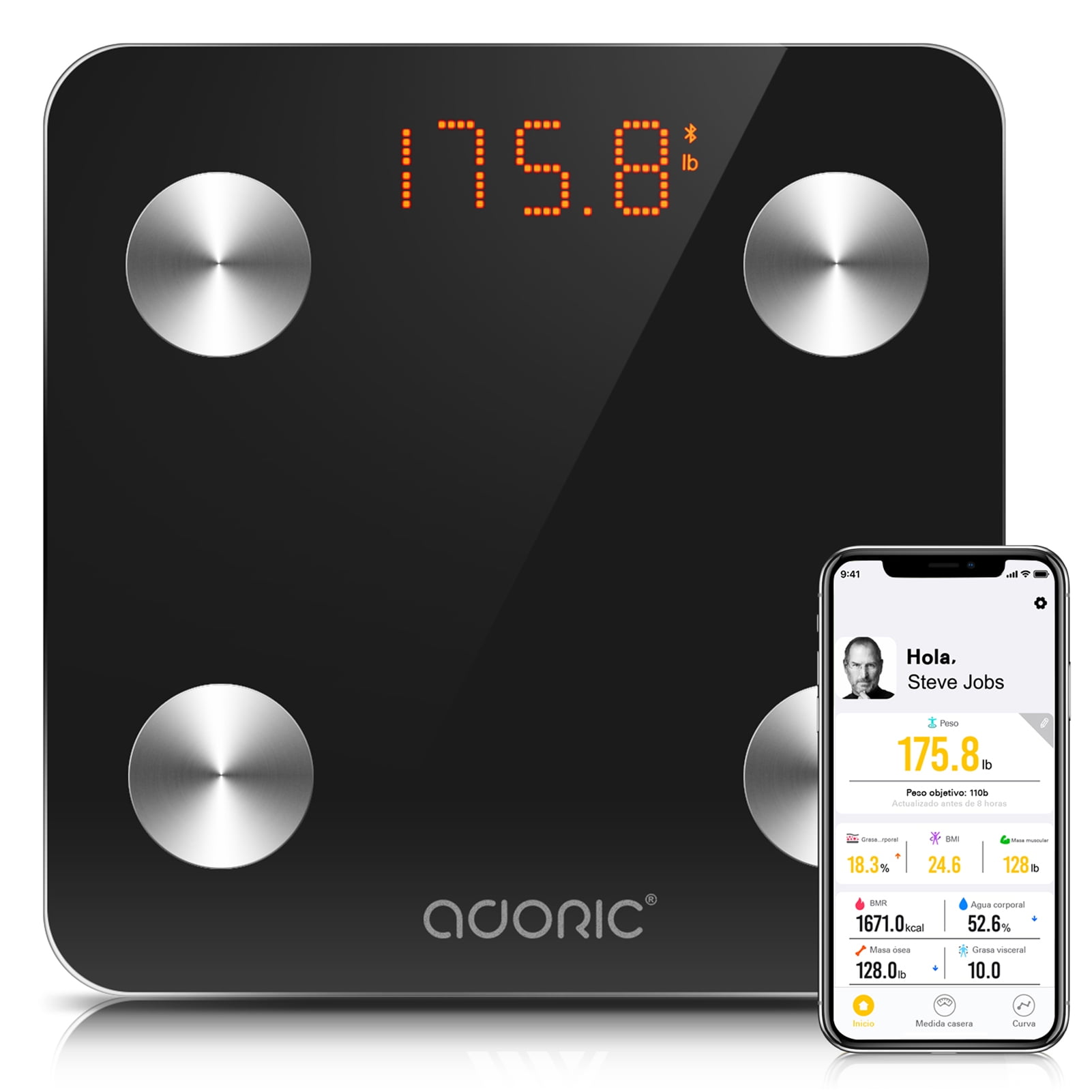 Body Fat Scale,GERKAGO Smart BMI Scale Digital Bathroom Wireless Weight ...