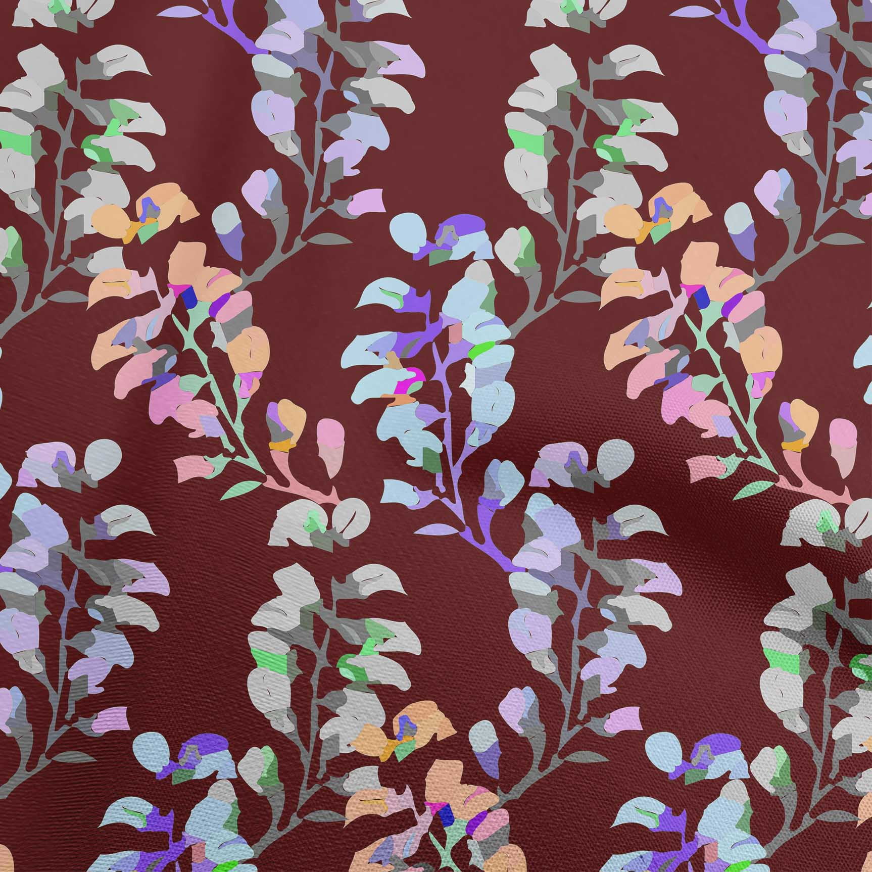 oneOone Velvet Brown Fabric Ocean Underwater Life Sewing Material Print ...