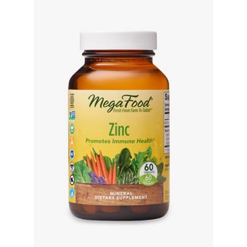 Suplemento MegaFood Zinc 60 tabletas para Sistema inmunológico ...
