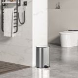 BinMax 3.17 Gallon Stainless Steel Pedal Trash Can, Silent Close Lid - Walmart.com