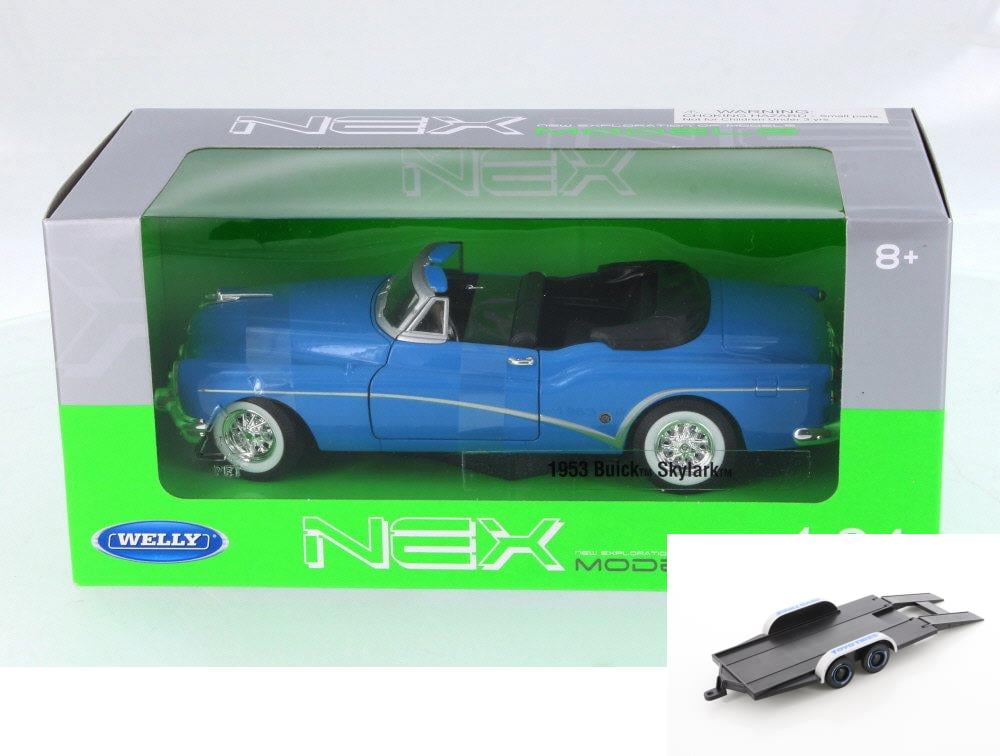 Diecast Car w/Trailer - 1953 Buick Skylark Convertible, Royal Blue ...