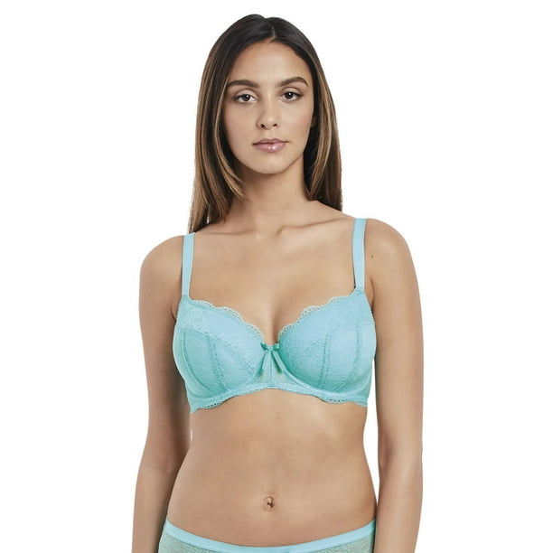 Freya Freya Womens Fancies Underwire Padded Half Cup Bra 36f Aqua
