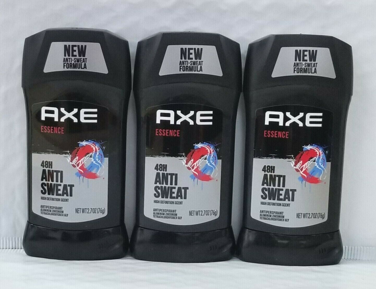 3-AXE Antiperspirant Deodorant Stick for Men Dry Essence 2.7 oz 48HR ...