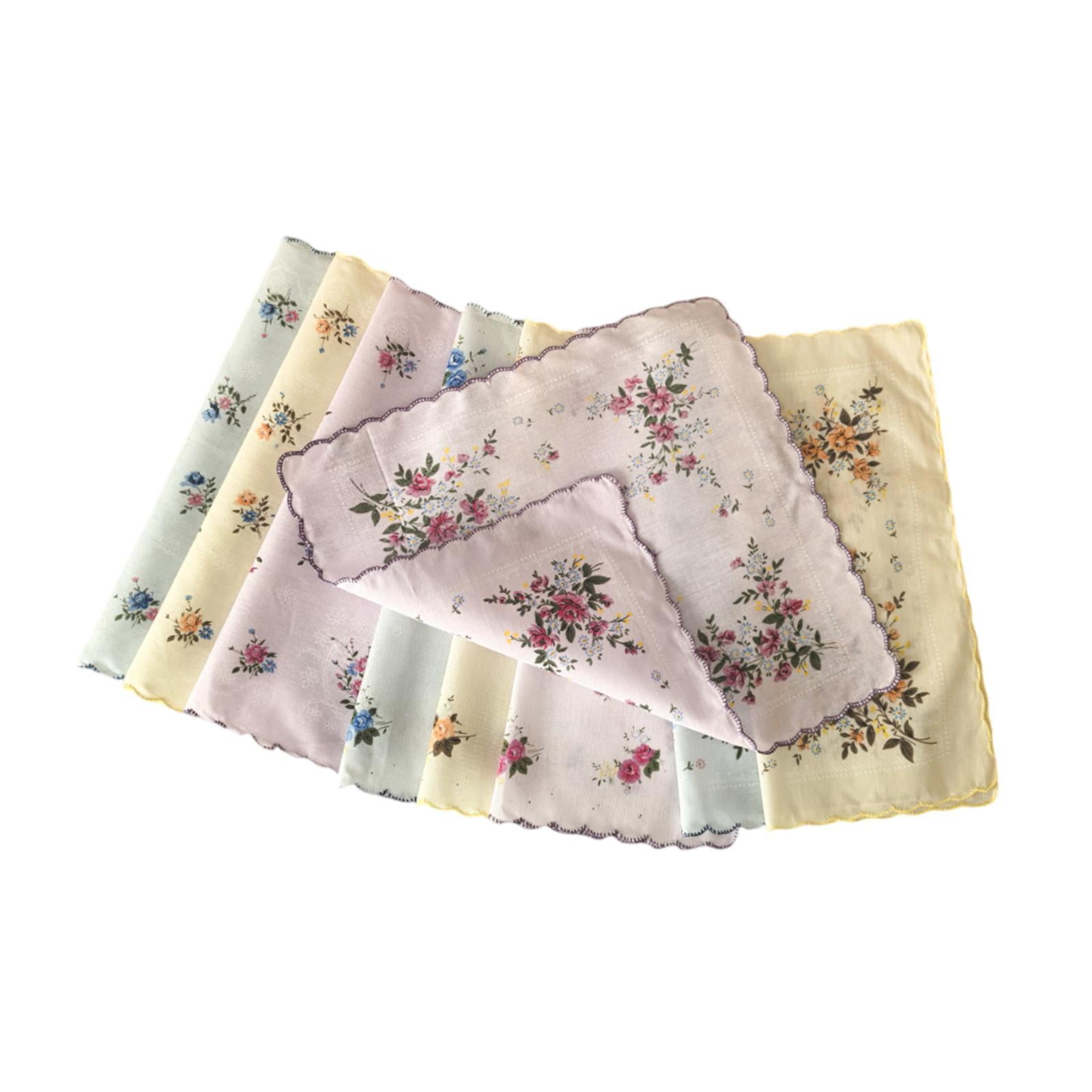 Click here for Guool 9 Pieces Handkerchiefs For Women Cotton Hand... prices
