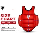 RDX TKD Chest Guard MMA Body Protector, Rib Shield Armor, Blue/Red, S/M ...
