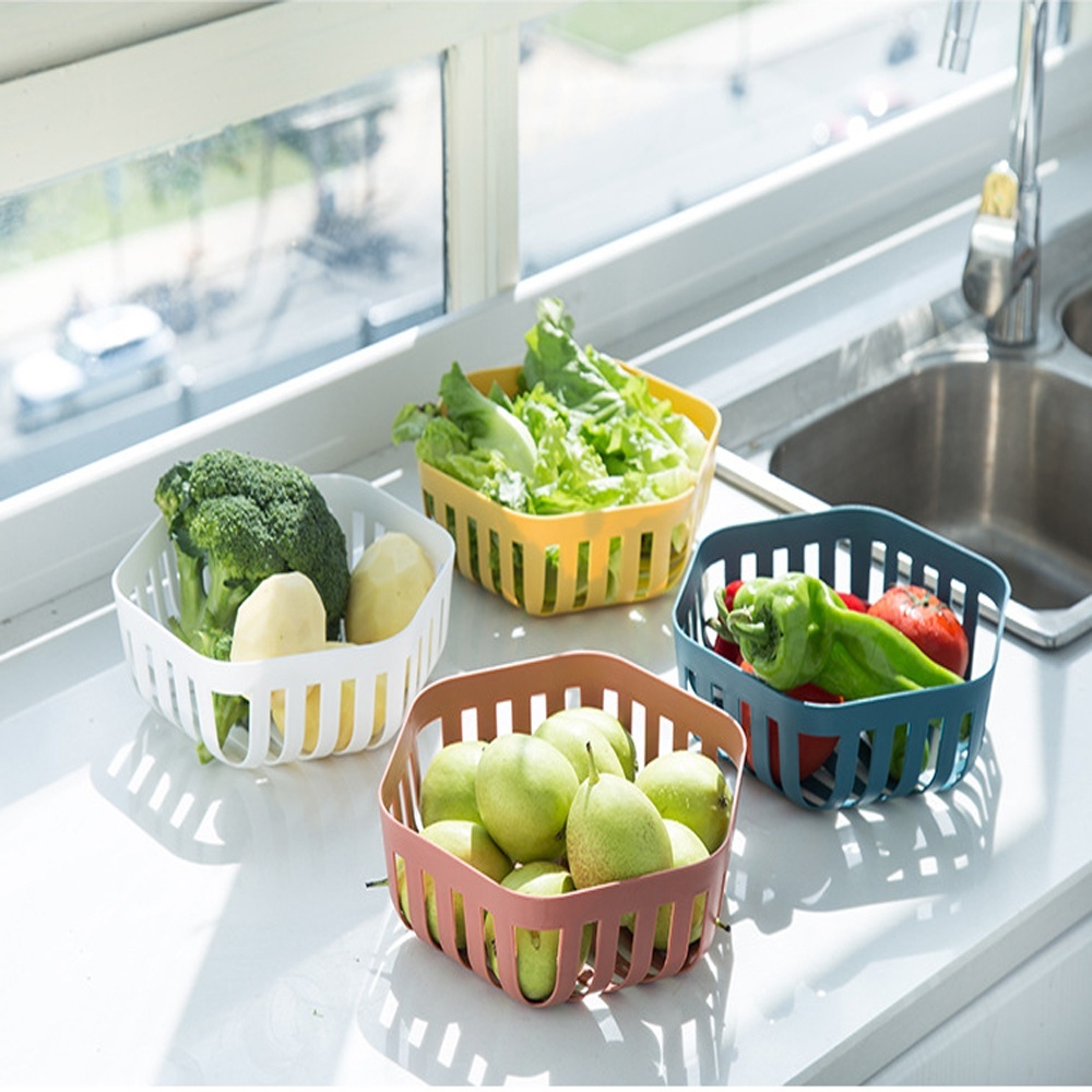 Bathroom Storage Basket Kitchen Plastic Storage basket Wash supplies ...