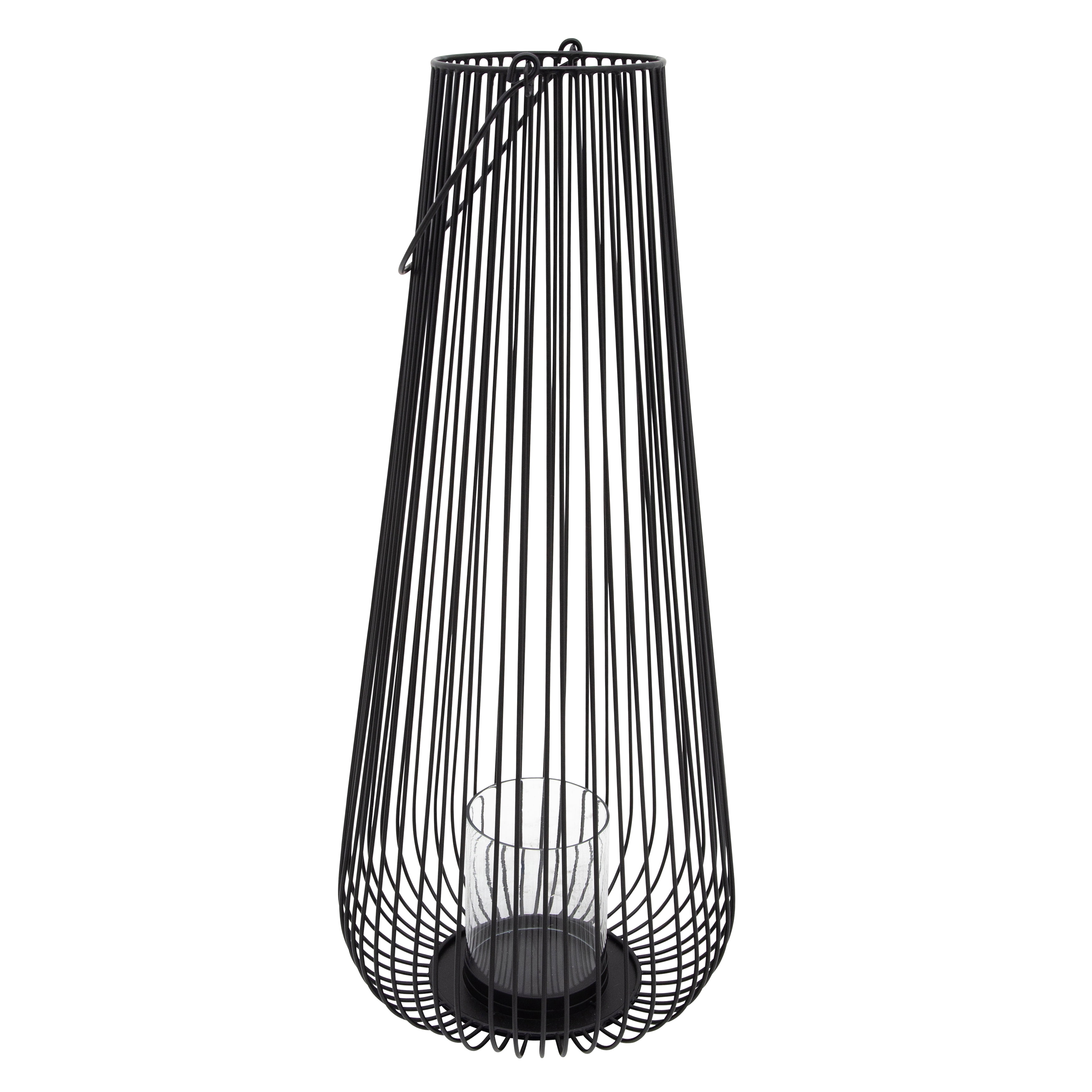 Sagebrook Home Metal 25"h Wire Lantern, Black - Walmart.com