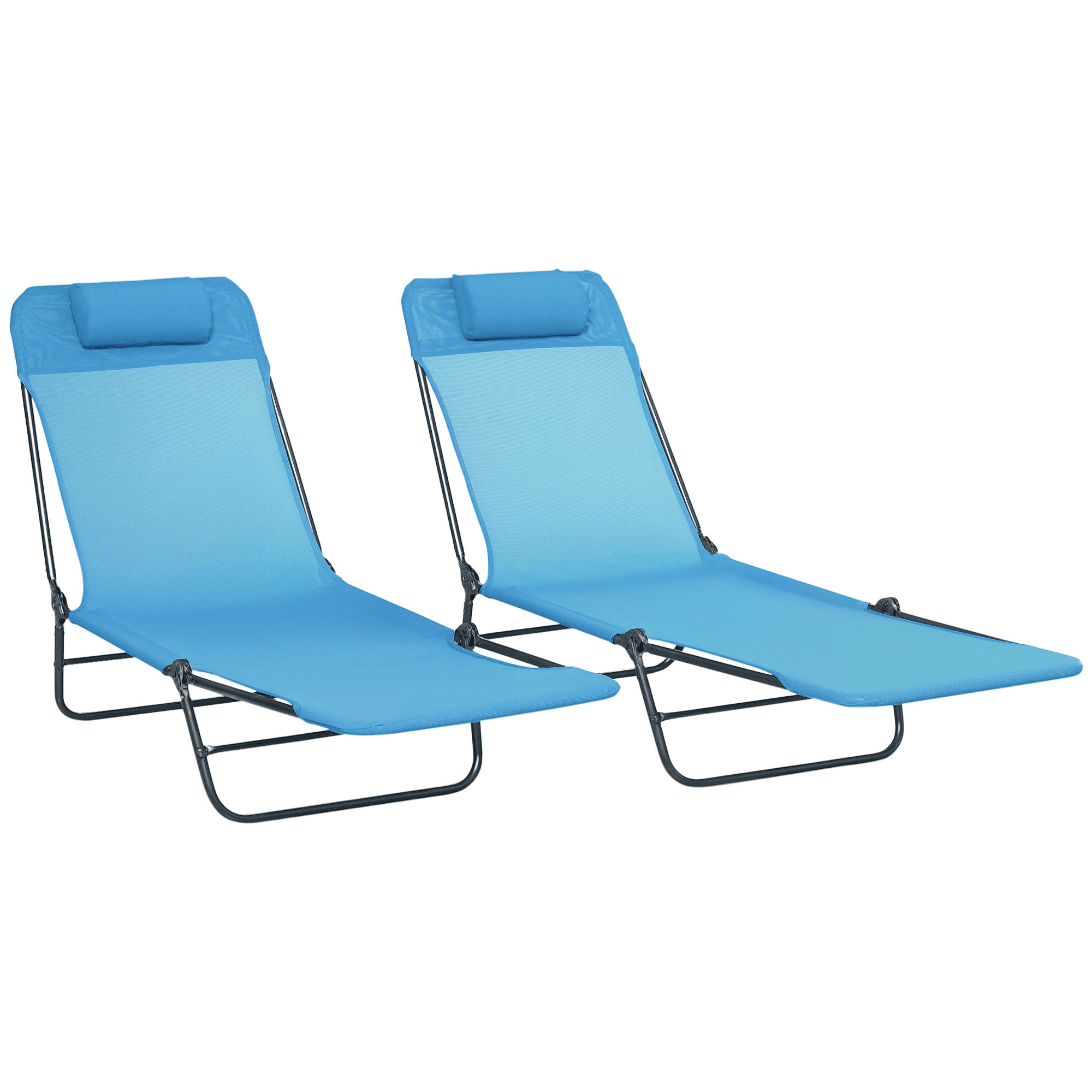 Click here for Outsunny 2-Piece Folding Reclining Lounge Chairs -... prices