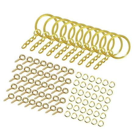 220 Pieces Keyrings Acrylic Eye open rings leather Acrylic Keychain ...