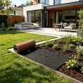 Brown Black Double-Sided Weeds Barrier Fabric Pres-Punched Planting ...