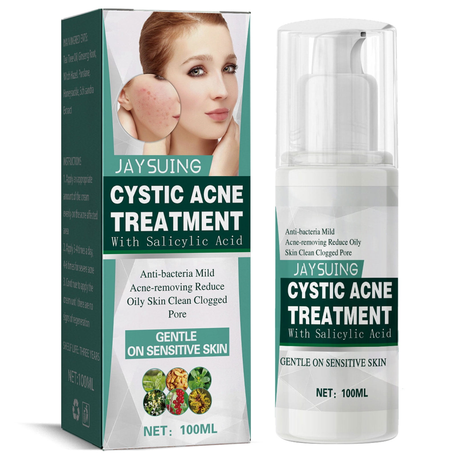 Salicylic Acid Cystic Acne Cream Removing Acne Mark Facial Repair Cream