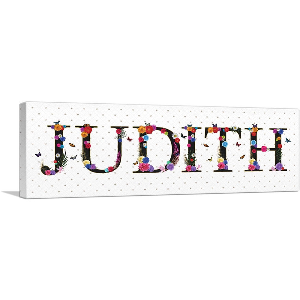 ARTCANVAS JUDITH Girls Name Room Decor Canvas Art Print - Size: 36" x ...