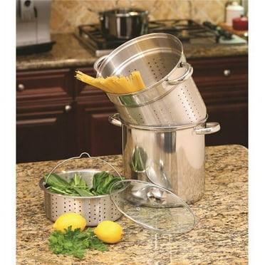 Mainstays 4-Piece Stainless Steel 8 qt Cooker Multipot Set - Walmart.com