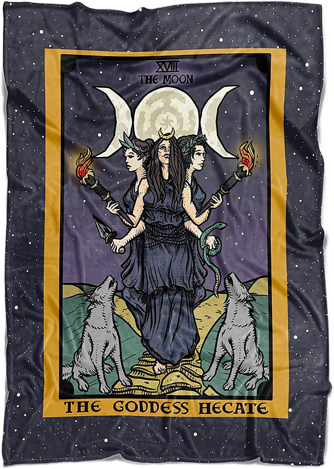 The Ghoulish Garb The Goddess Hecate In The Moon Tarot Card Blanket 60 ...