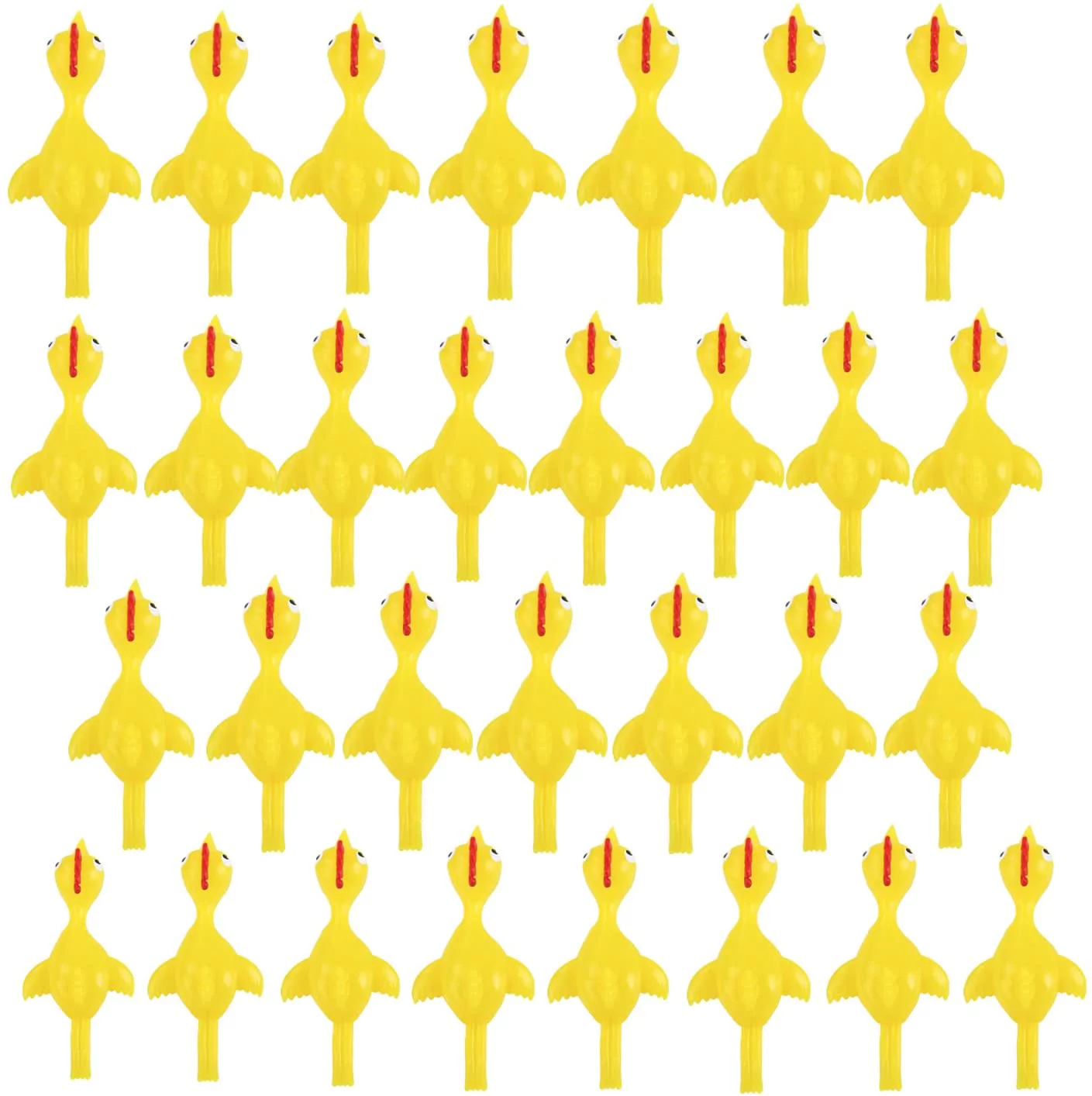 FUNNYFAIRYE 30pcs Soft Glue Toys Catapult Chicken Trickster Taste ...