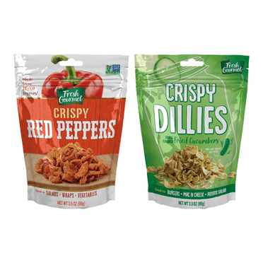 Fresh Gourmet Lightly Salted Crispy Onions, 3.5 oz, Crispy Red Peppers ...