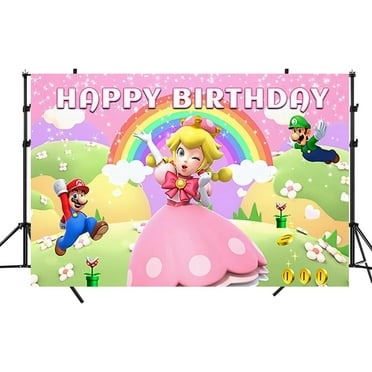 Super Mario Bros Backdrop,Mario Birthday Party Banner Background for ...