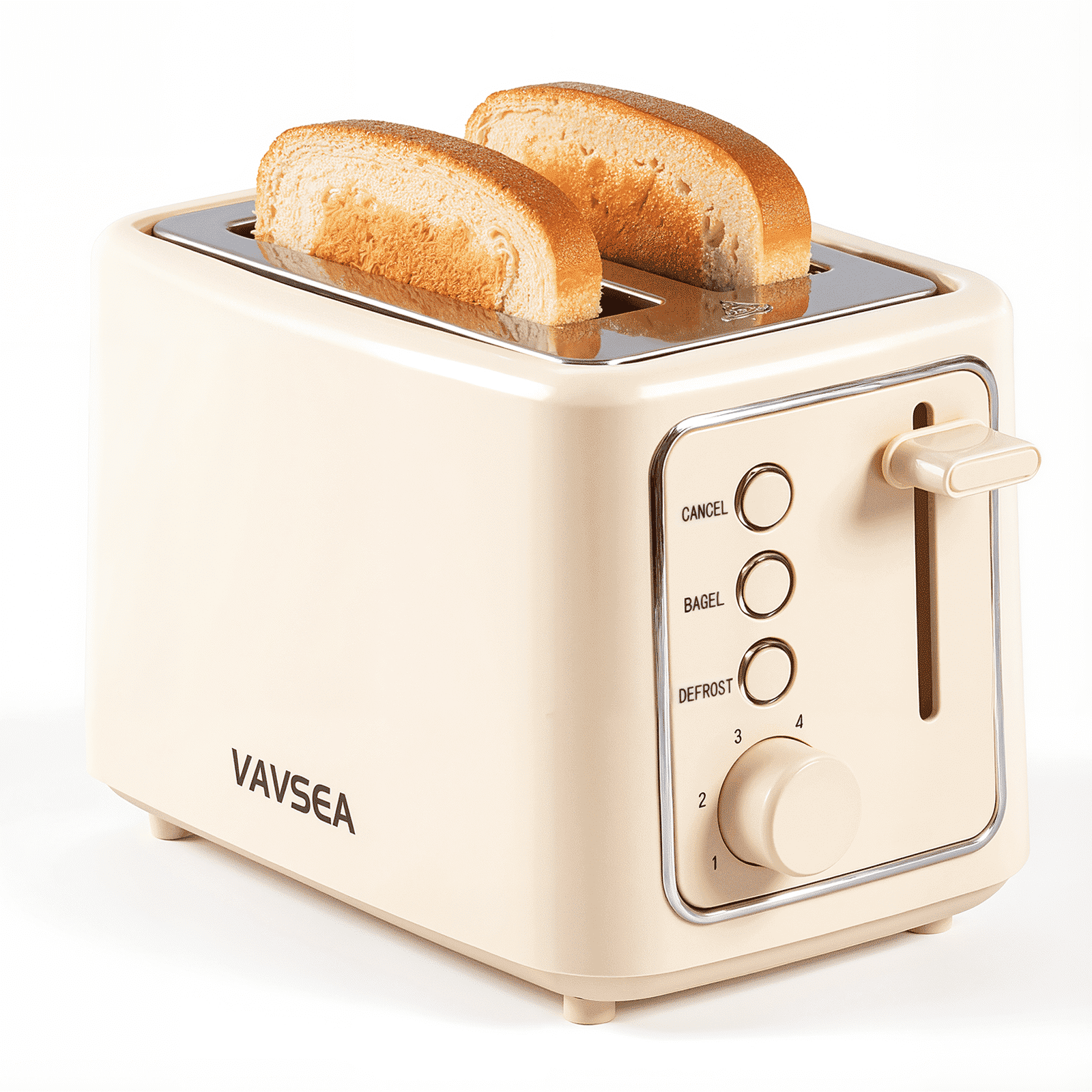VAVSEA 2 Slice Toaster, 1000W Retro Bread Toaster with 6 Shade Settings ...