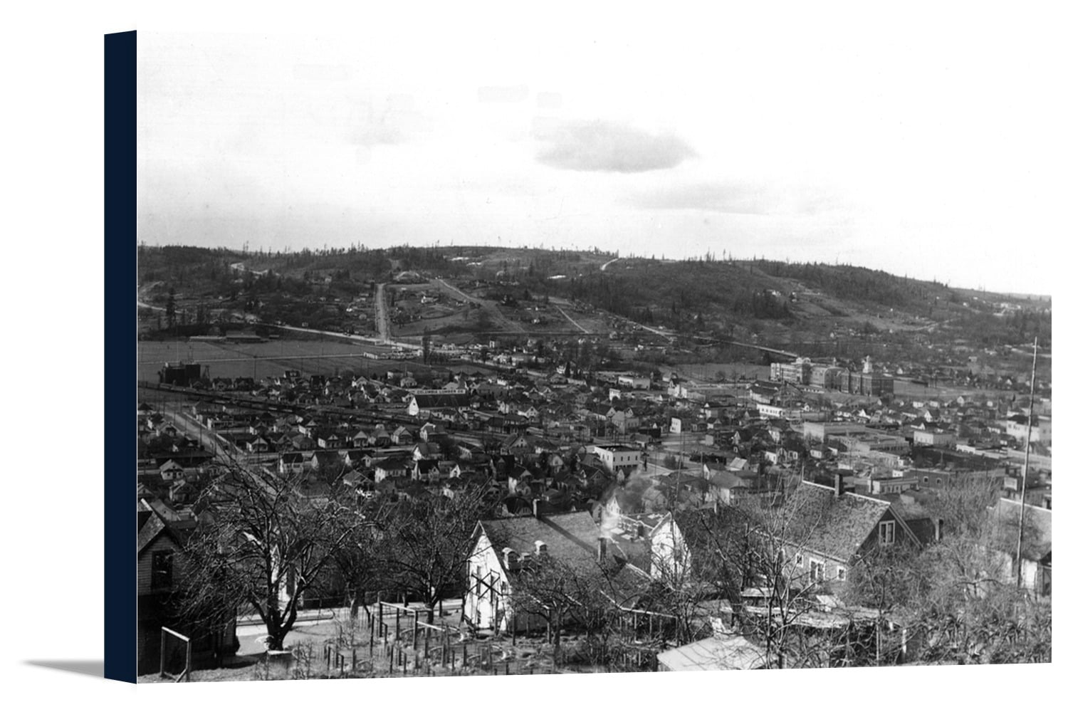 Renton, Washington - Aerial View of the City (18x10.75 Gallery Wrapped ...