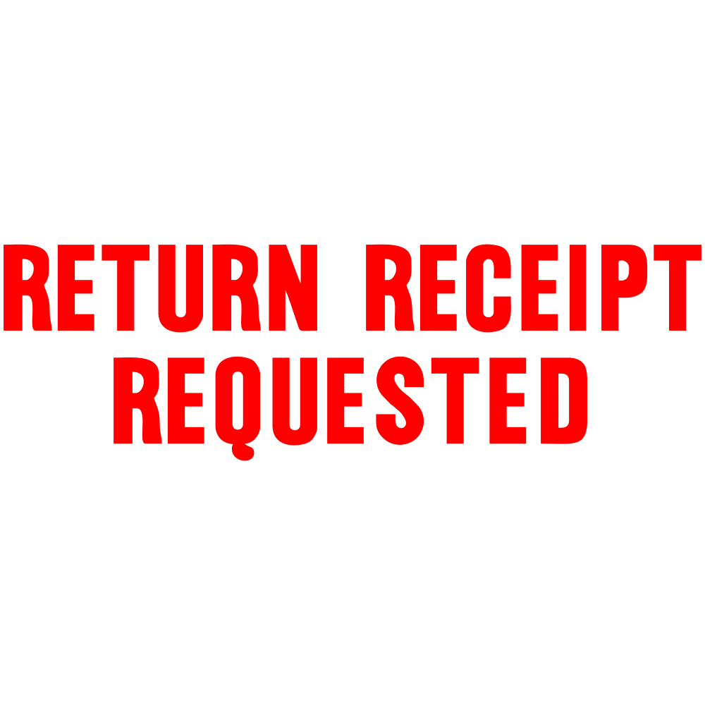 RETURN RECEIPT REQUESTED Stock Stamp | Pre-Inked Xstamper - Walmart.com