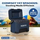 Igloo BMX 25 Quart Heavy-Duty Ice Chest Cooler with Cool Riser Technology, Rugged Blue for ...