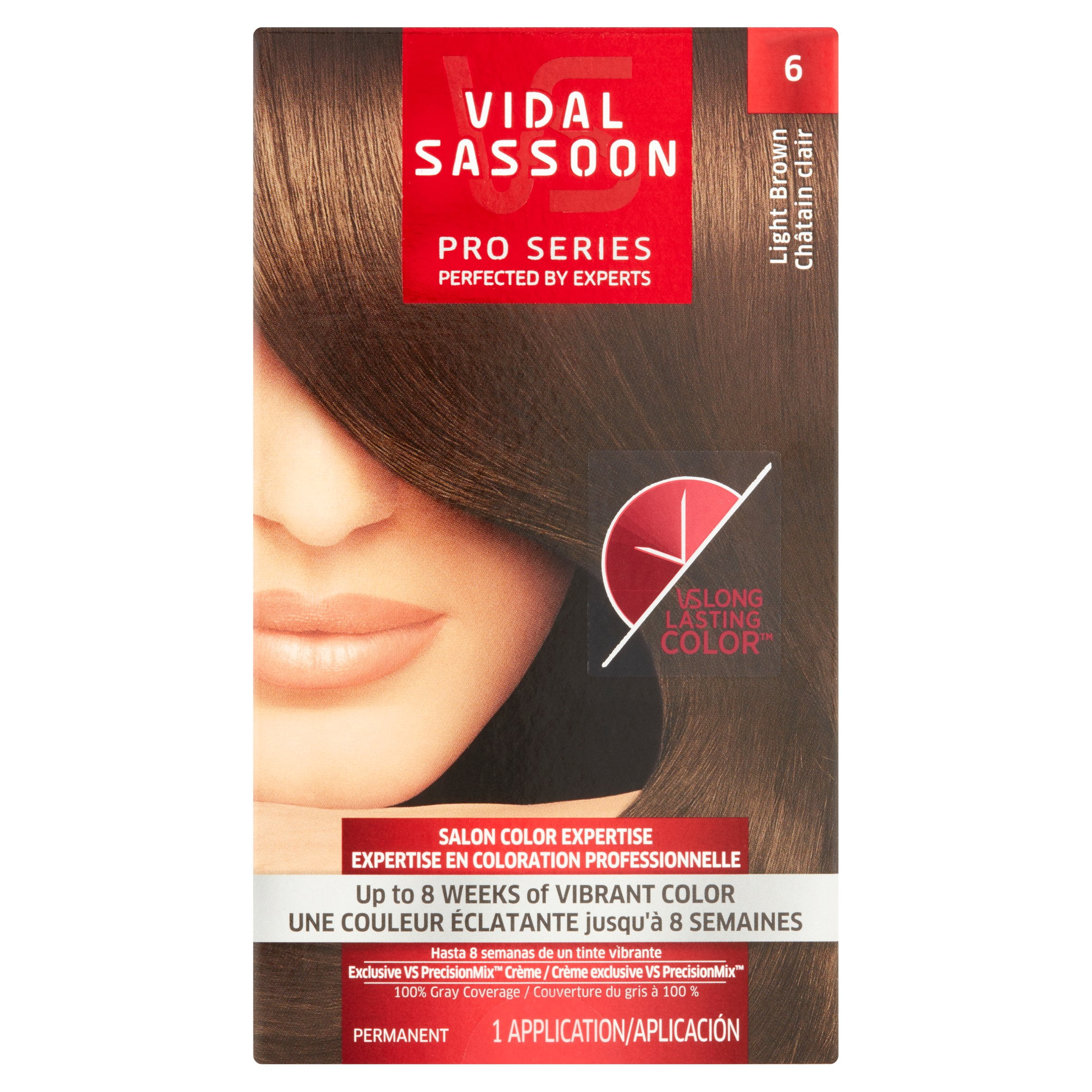 Vidal Sassoon Pro Series 6 Light Brown Permanent Hair Color - Walmart.com
