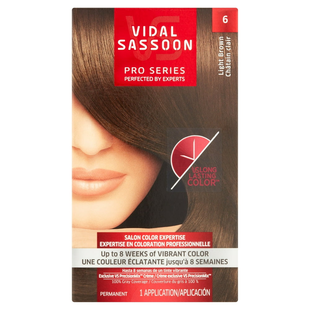 Vidal Sassoon Pro Series 6 Light Brown Permanent Hair Color - Walmart ...