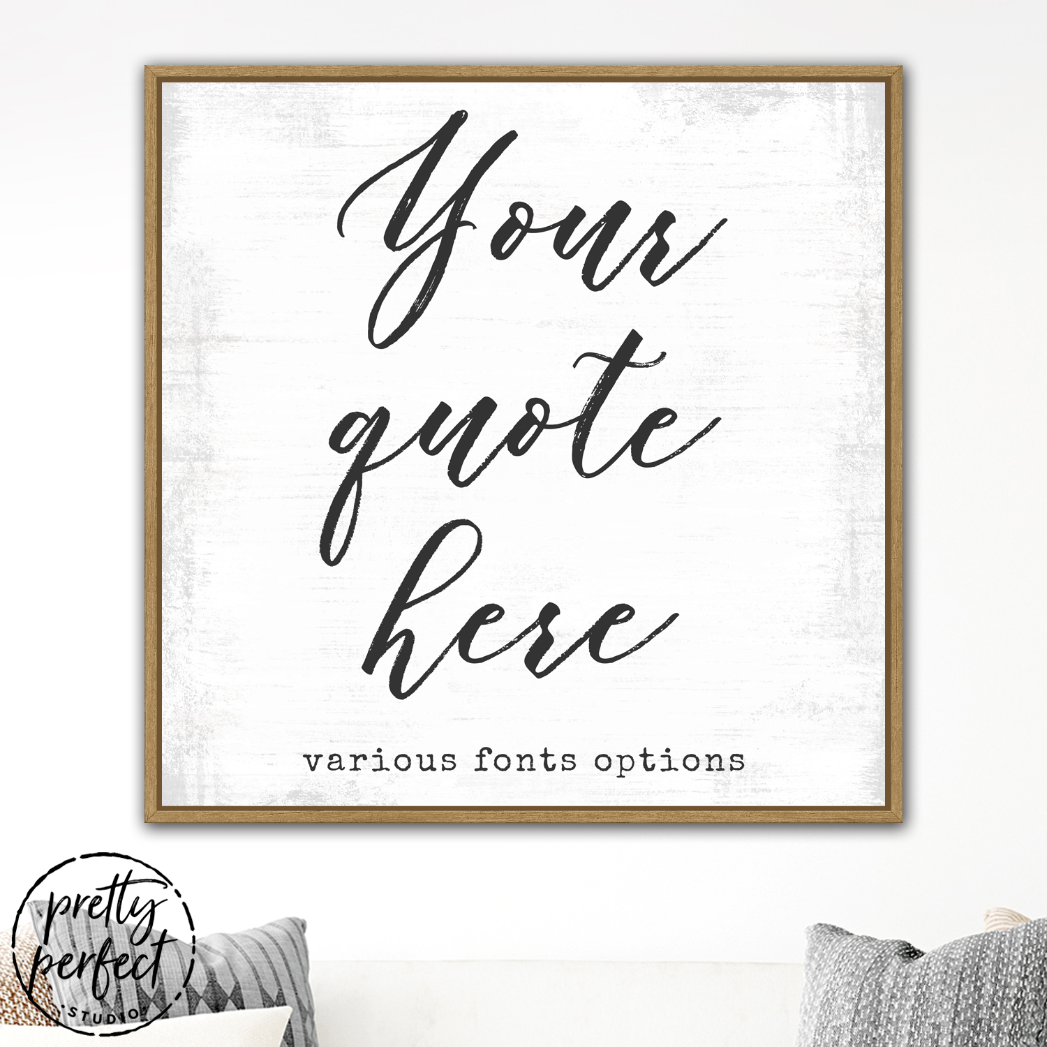 Pretty Perfect Studio Create Your Own Custom Canvas Quote Sign on Wall ...