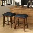 Costway 24'' Dining Bar Stool Set of 2 Counter Height Padded Seat Wood ...