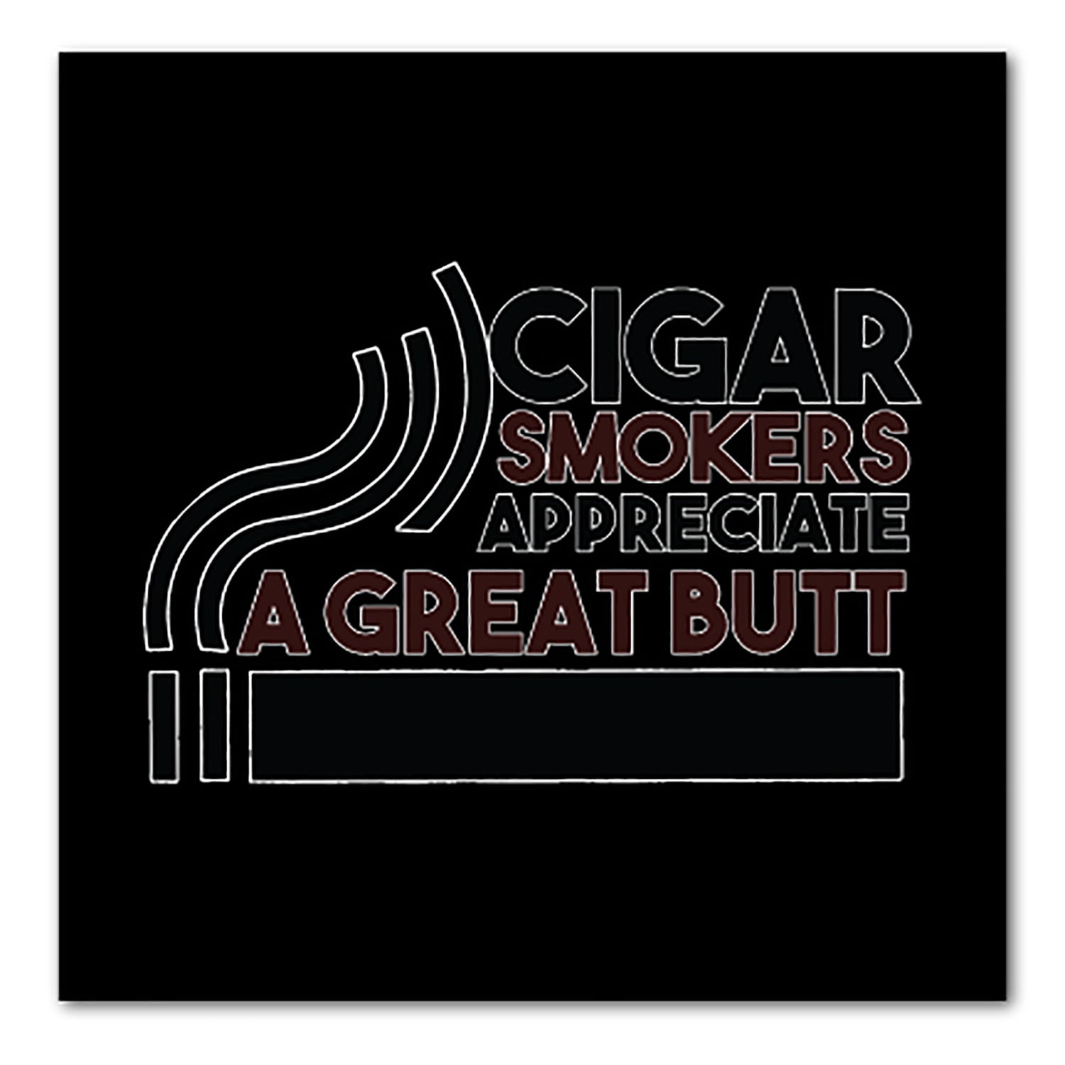 DistinctInk Custom Bumper Sticker - 10" x 10" Decorative Decal - Black ...