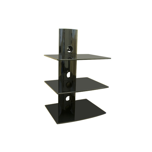 Mount-it Triple Glass DVD/DVR/Component Wall Mount Shelf - Walmart.com