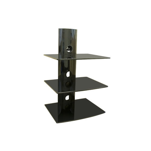 Mount-it Triple Glass DVD/DVR/Component Wall Mount Shelf - Walmart.com ...