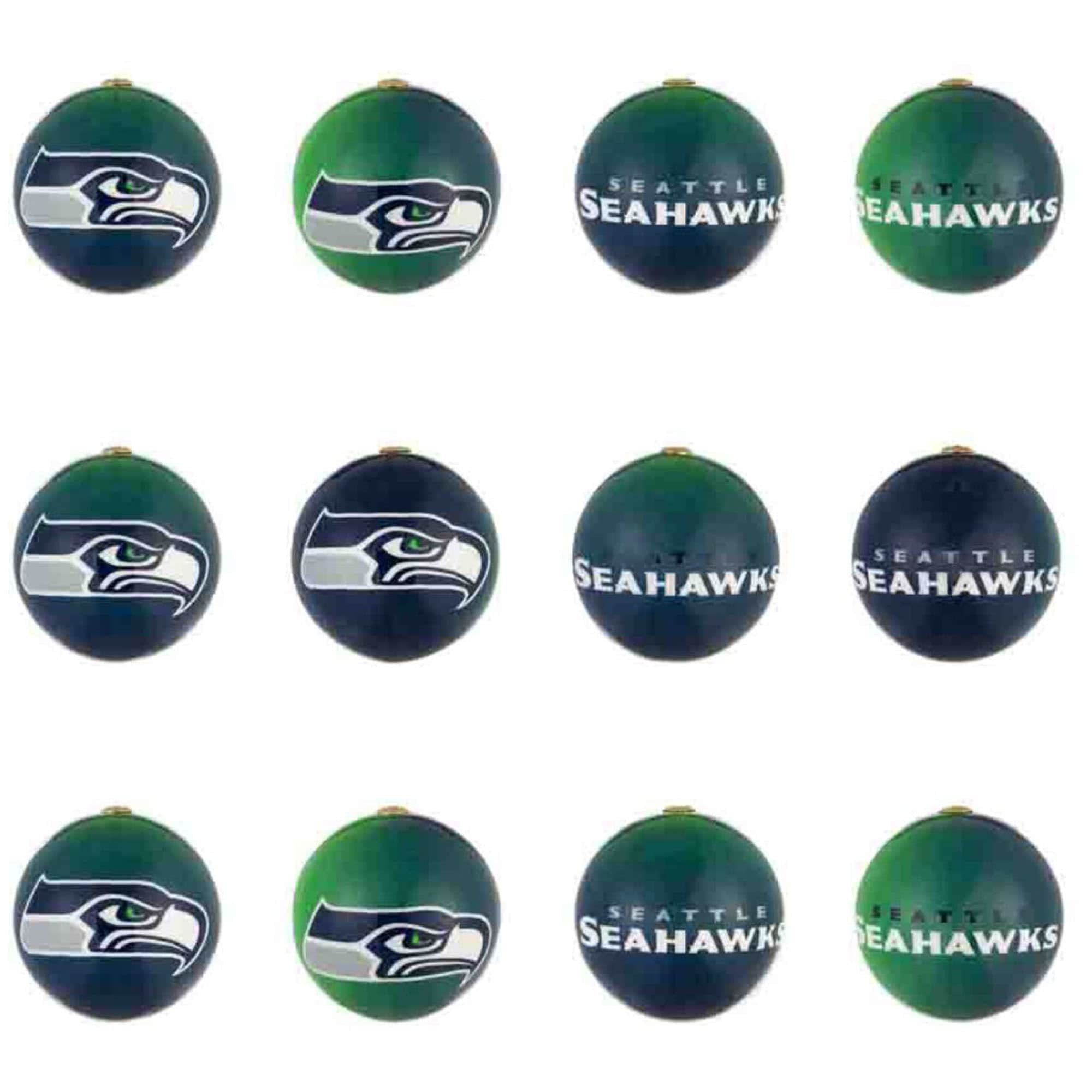 Seattle Seahawks Holiday Ball Ornaments 12-Pack - Walmart.com