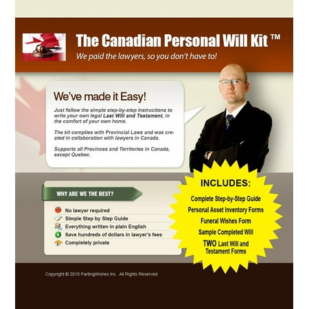 The Canadian Personal Will Kit (2021 Version) - Simple Easy DIY Legal ...