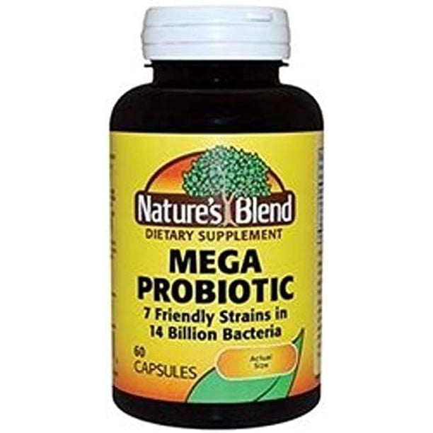 Nature's Blend 9257 Probiotic Mega 14 Billion Friendly Bacteria (Pack ...