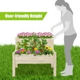 Gymax 2 Tier Wooden Raised Garden Bed Elevated Planter Box W Legs Drain