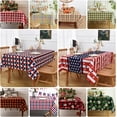 Classic Gingham Tablecloth Fabric - Oblong 58x120 Water Resistant ...