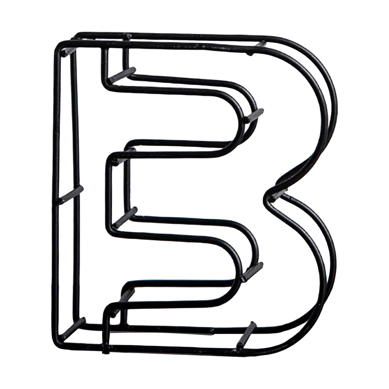 Clear Texture Alphabet Figurine Minimalist Design Wrought Iron Three ...