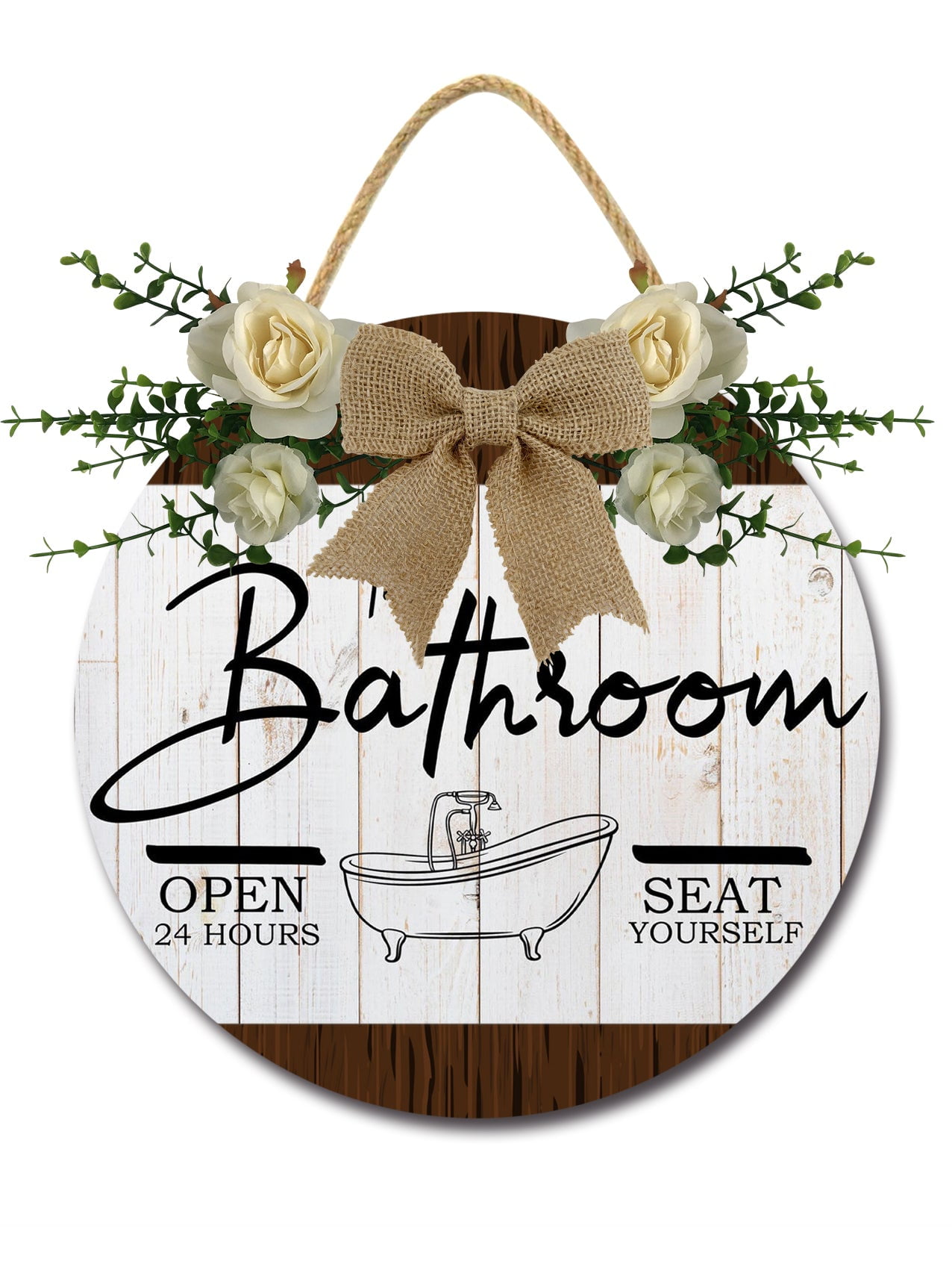 Eveokoki The Bathroom Signs for Bathroom Decor- Modern Farmhouse ...