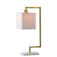 JERFIT Modern Table Lamp with Marble Base, Dual Bend Arm Design, Gold ...