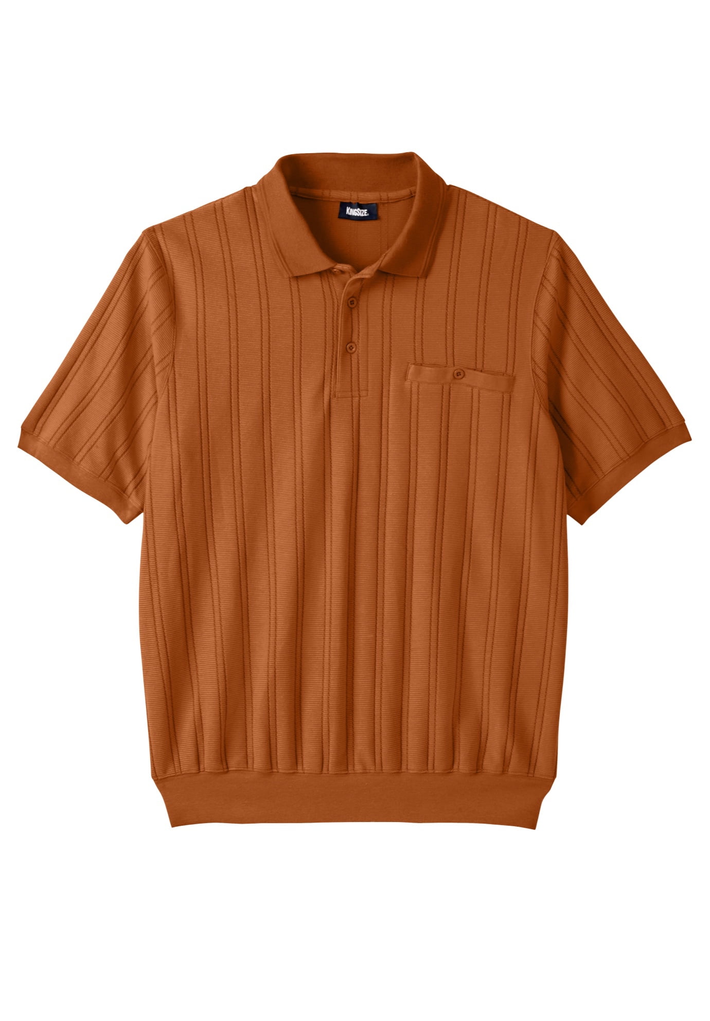 Kingsize Men's Big & Tall Banded Bottom Polo Shirt - Walmart.com
