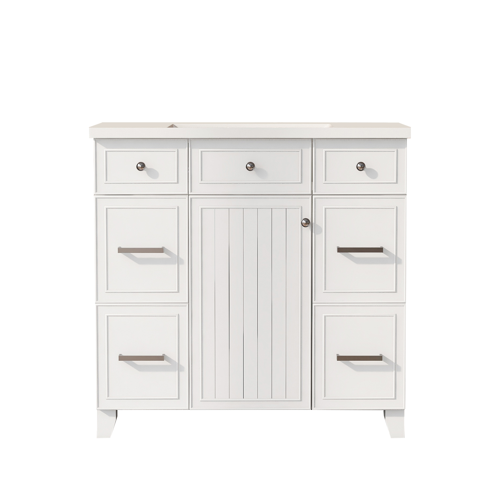 36" Bathroom Vanity Cabinet With Sink Top Combo Set Space-Saving ...