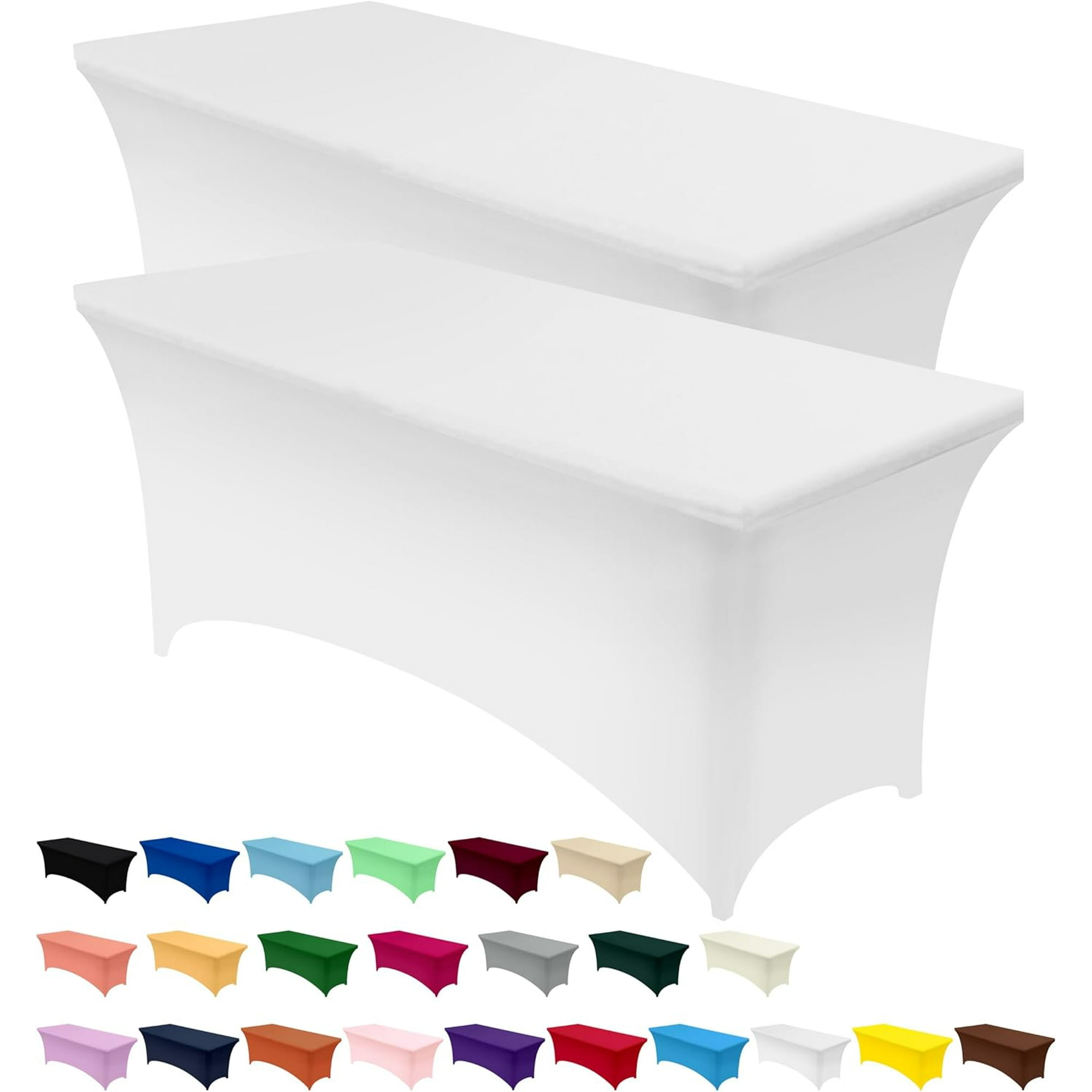 Click here for Utopia Kitchen Spandex Tablecloth 2 Pack [4ft  Whi... prices