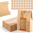 150PCS Bakery Bags with Window,14" X 8.3" X 3.5" Cookie Bags Bread for ...