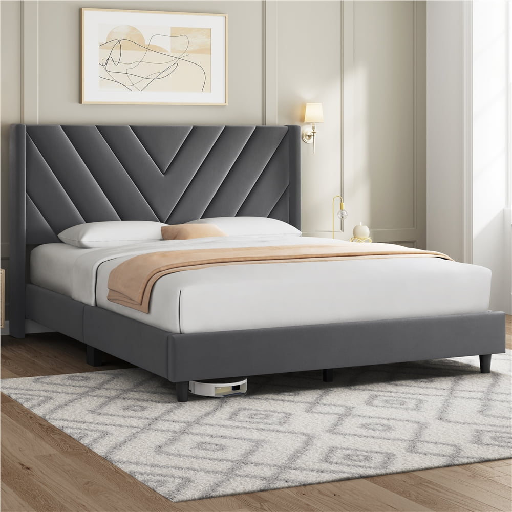 Click here for Yaheetech Upholstered Platform Bed Frame With Tuft... prices