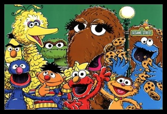 Sesame Street - Group Laminated & Framed Poster (36 x 24) - Walmart.com