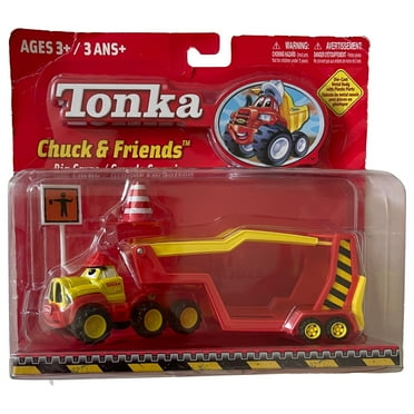 Tonka Chuck & Friends Big Cargo Semi Race Car Hauler Die-Cast Vehicle ...