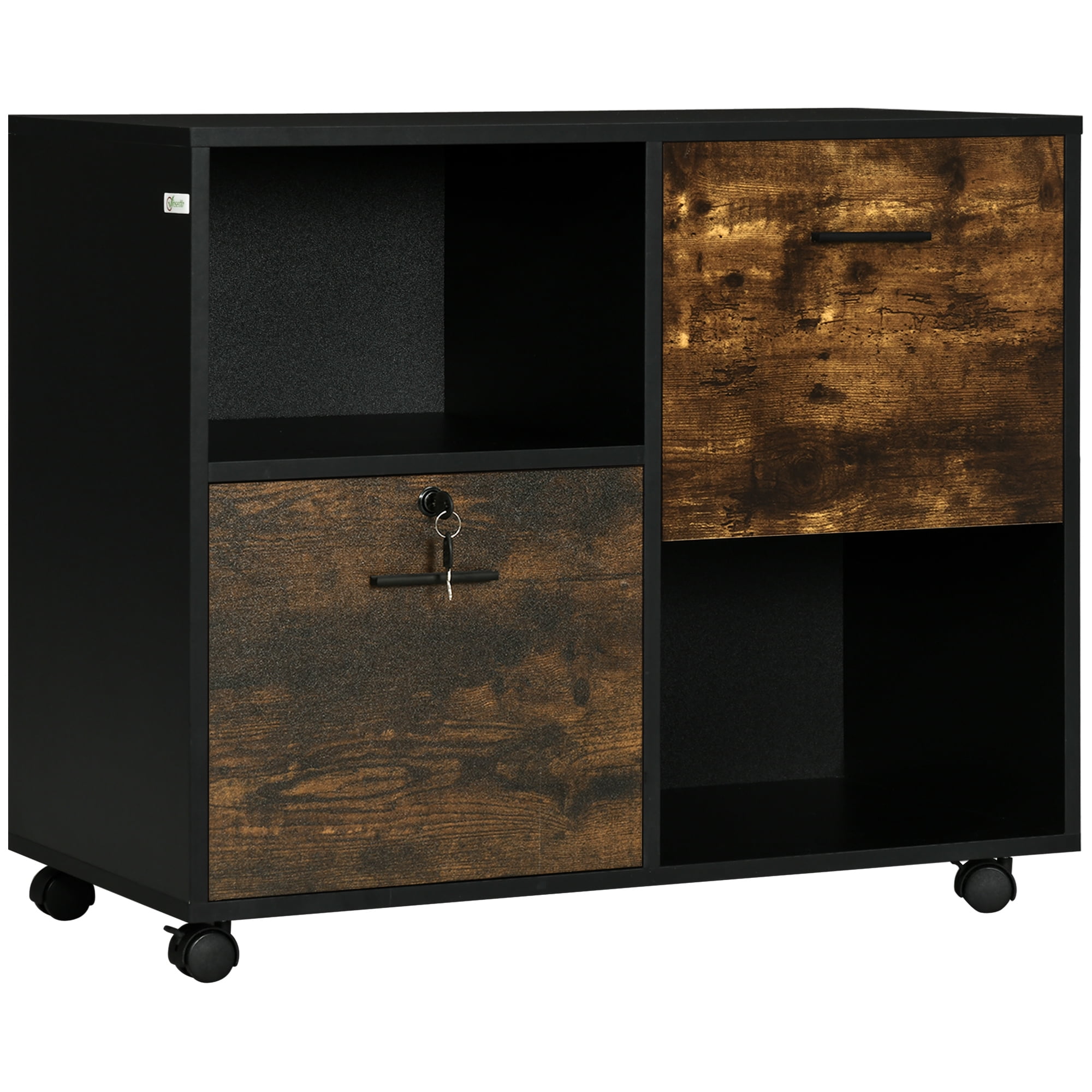 Click here for Vinsetto Lateral File Cabinet With Wheels Mobile P... prices