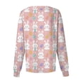 Easter Scrub Tops Women Soft Stretch Bunny Egg Print Long Sleeve ...